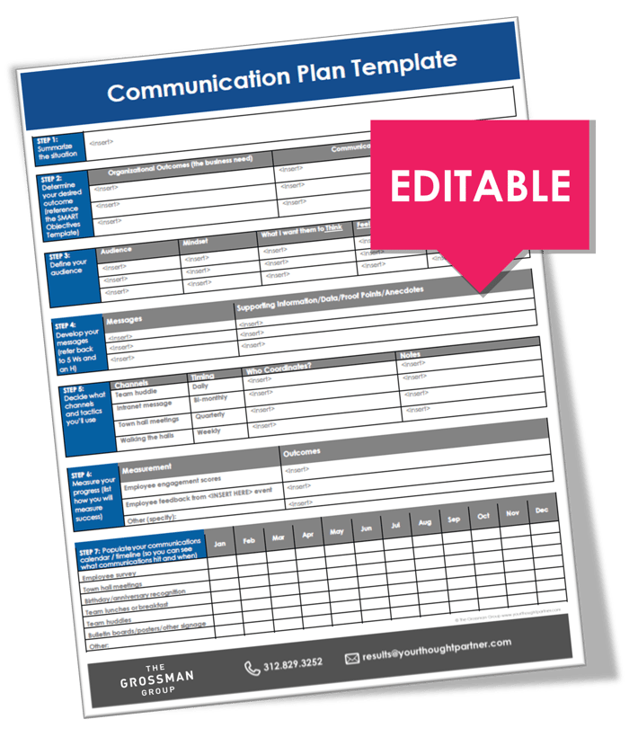 [Free Template] Communication Plan Template | The Grossman Group