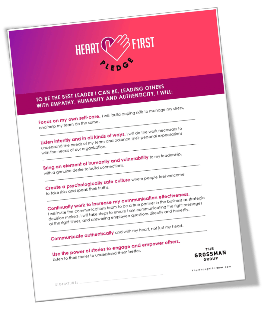 [Free Download] Heart First Leadership Pledge | The Grossman Group