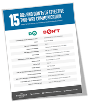 [Free Tip Sheet] Effective Two-Way Communication | The Grossman Group
