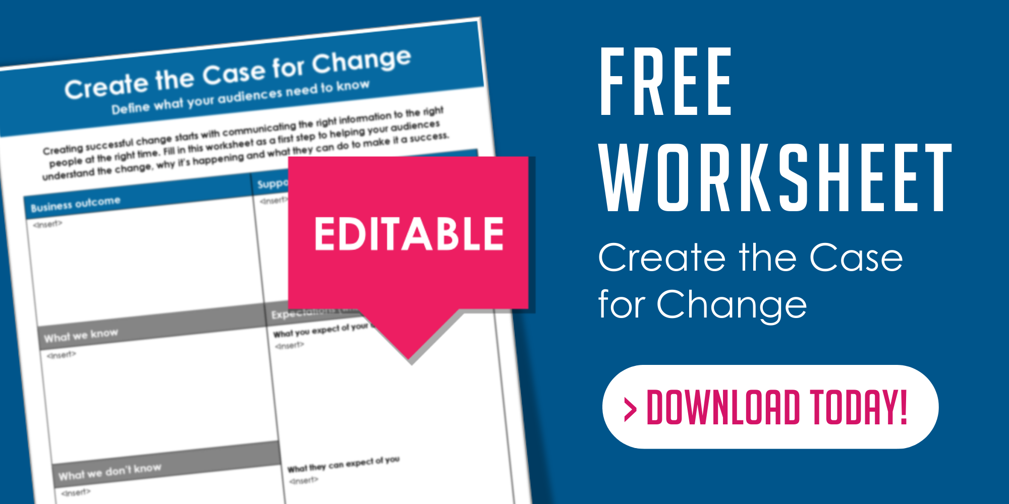 [Free Tool] Create the Case for Change Download | The Grossman Group