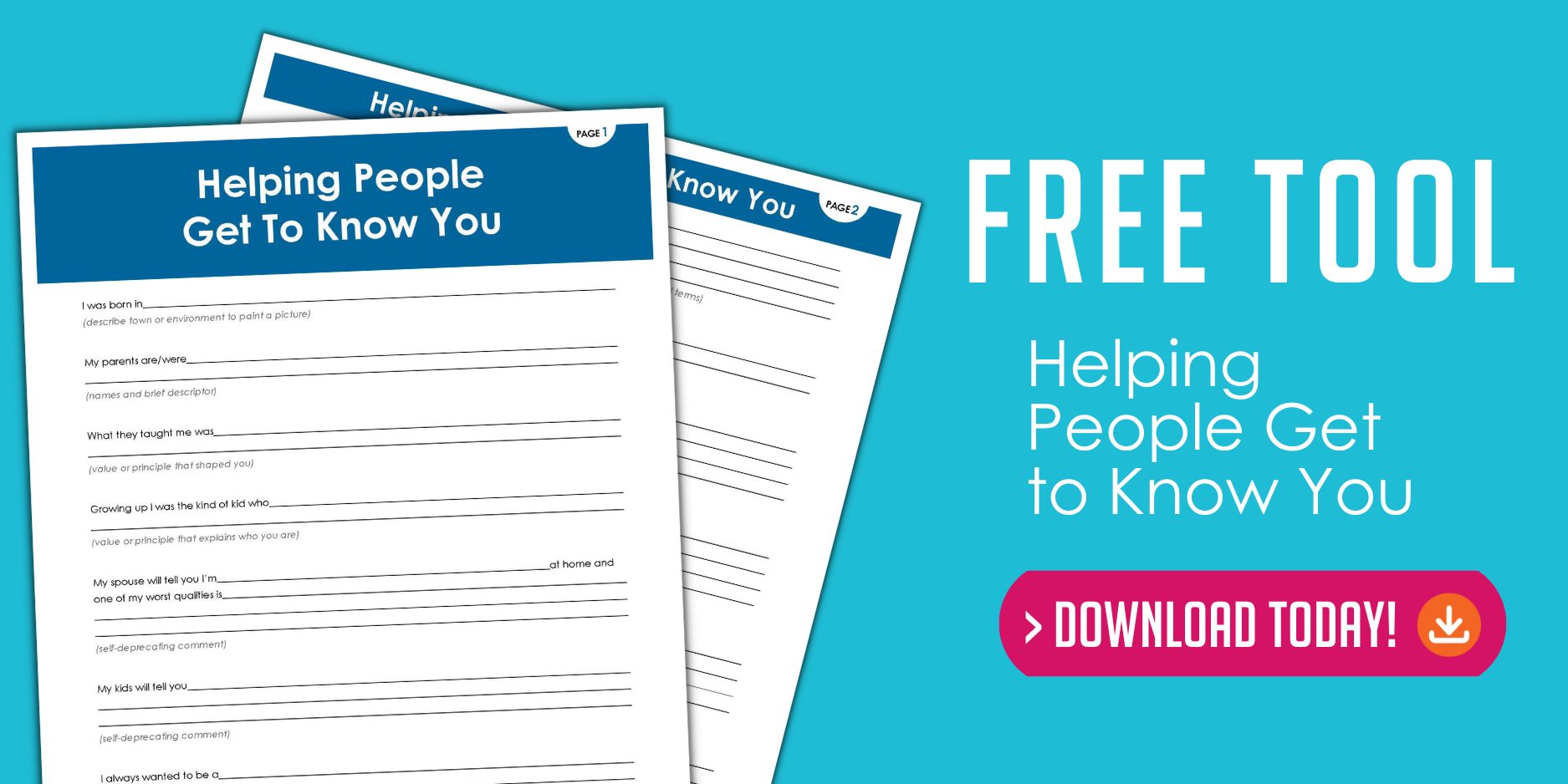 [Free Tool] Helping People Get to Know You | The Grossman Group